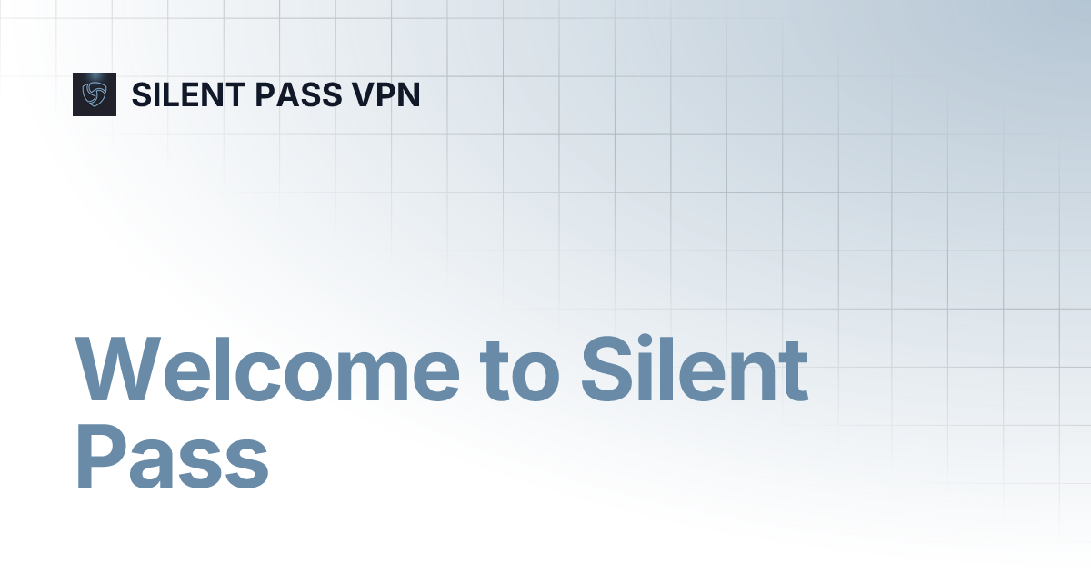 Welcome to Silent Pass | SILENT PASS VPN